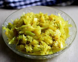 Gujarati Cabbage Sambharo Recipe (Cabbage No Sambharo) - WeRecipes