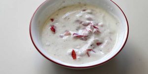 Strawberry Raita Recipe, How to make Strawberry Dahi Raita