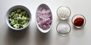 Kachi Keri Kachumber, Raw Mango Salad (Green Mango)